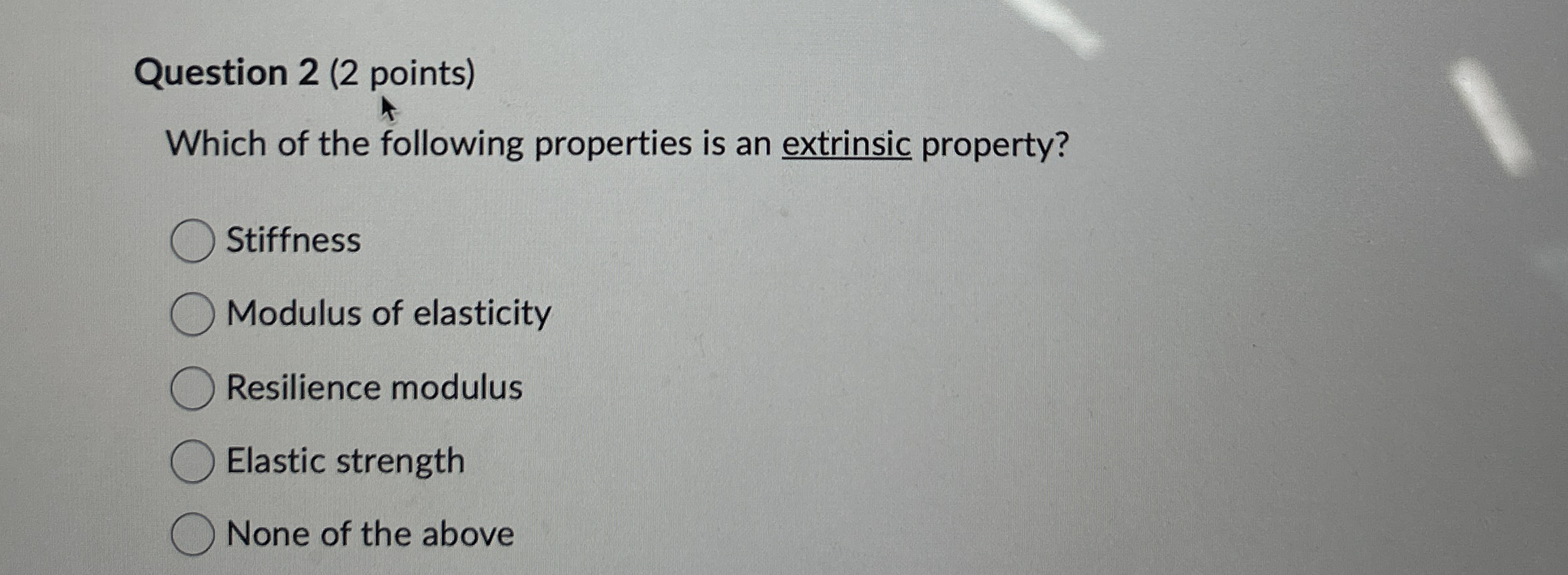 Solved Question 2 (2 ﻿points)Which of the following | Chegg.com