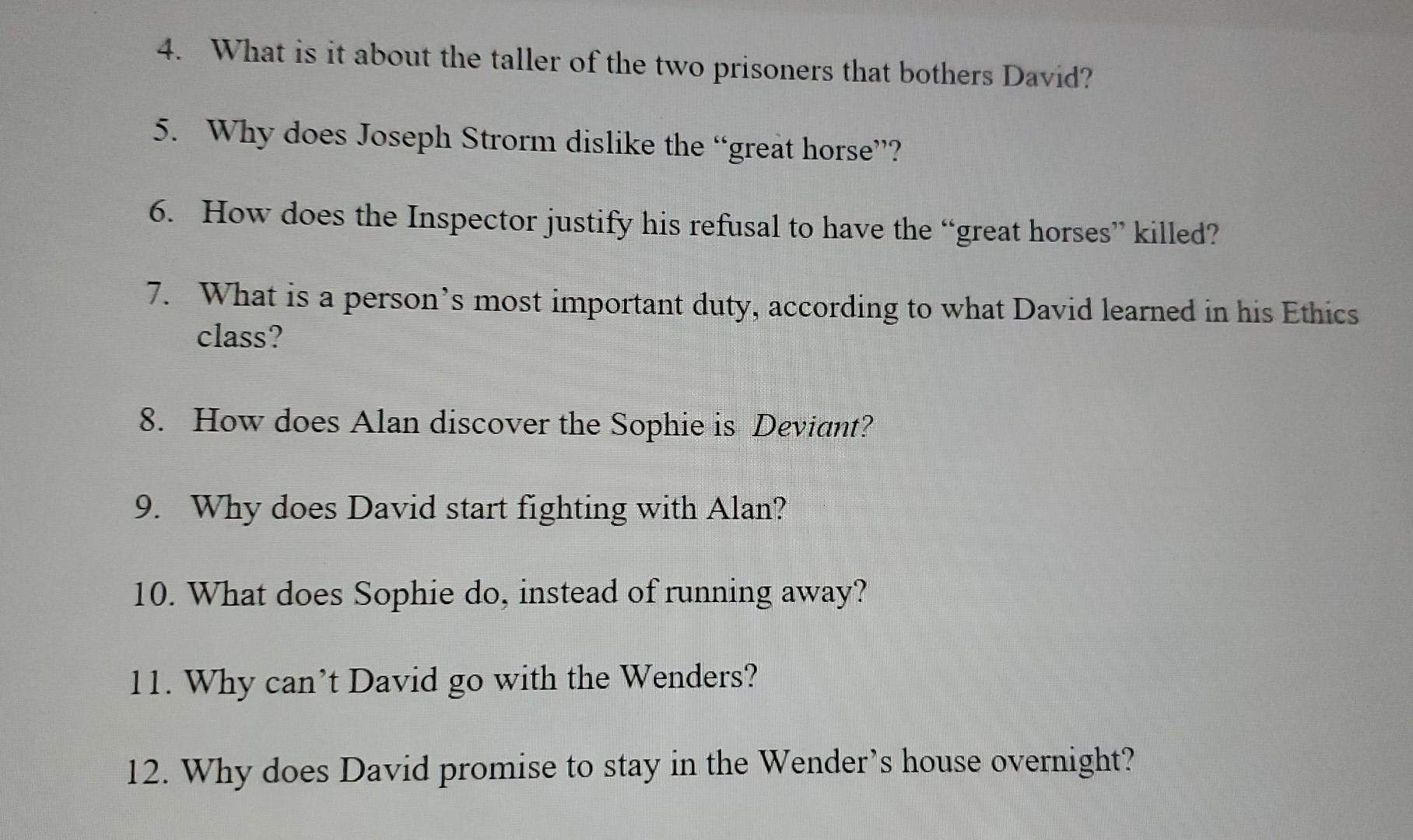 Reading Response Topics (short paragraph responses,- | Chegg.com