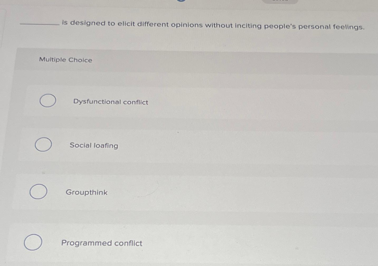 Solved is designed to elicit different opinions without | Chegg.com