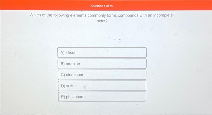 Which of the following elements commonly forms | Chegg.com
