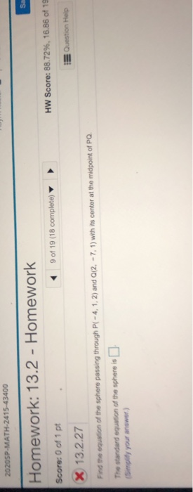 Solved 2020SP-MATH-2415-43400 ST Homework: 13.2 - Homework | Chegg.com