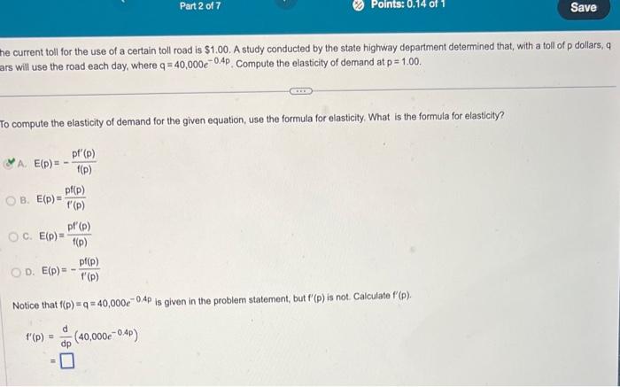 Solved he current toll for the use of a certain toll road is | Chegg.com