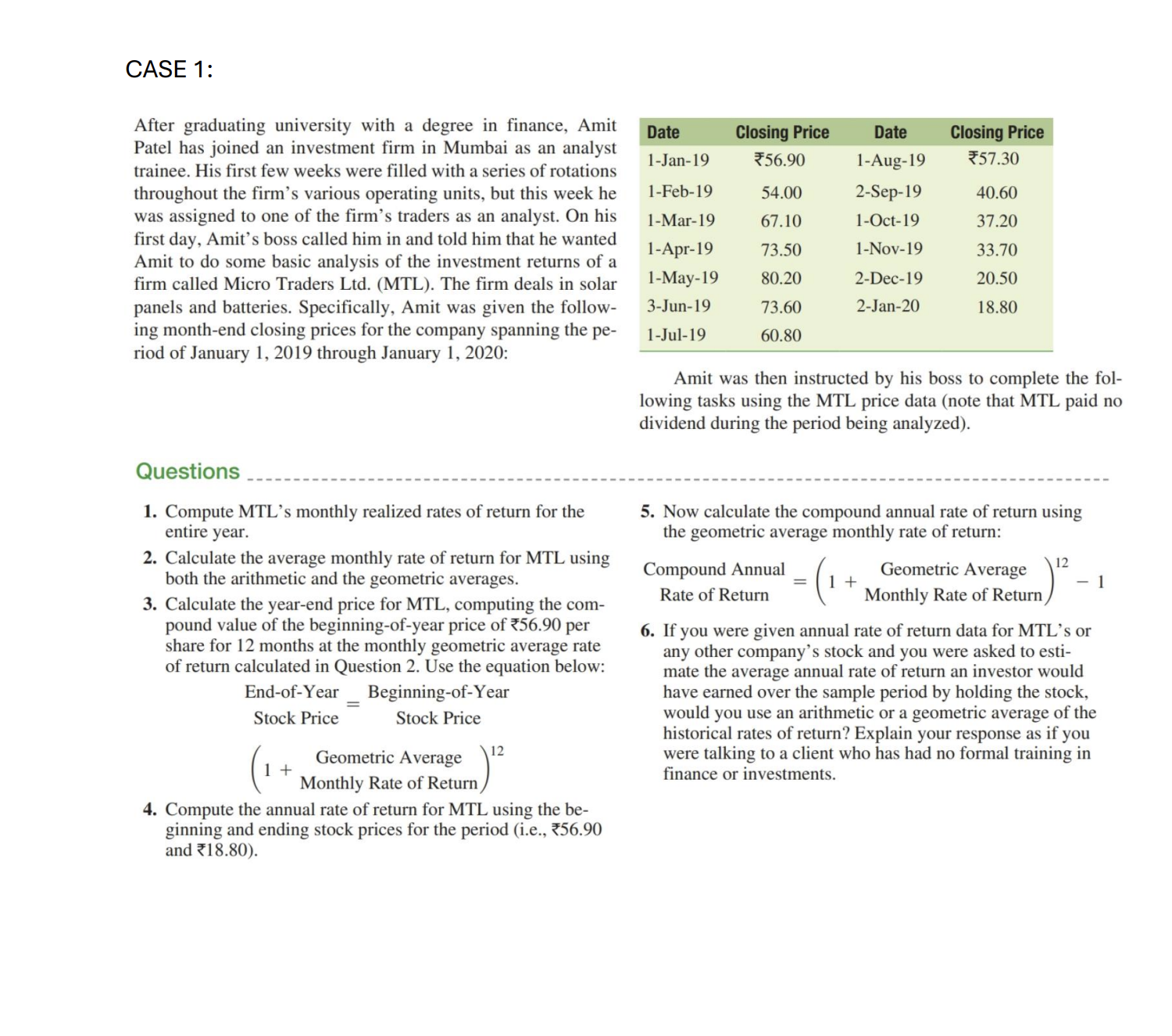 Solved CASE 1:After graduating university with a degree in | Chegg.com