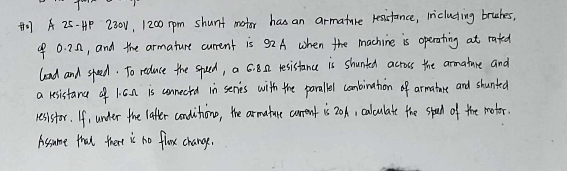 Solved pls show neat and whole solution 2. A 25-HP 230V, | Chegg.com