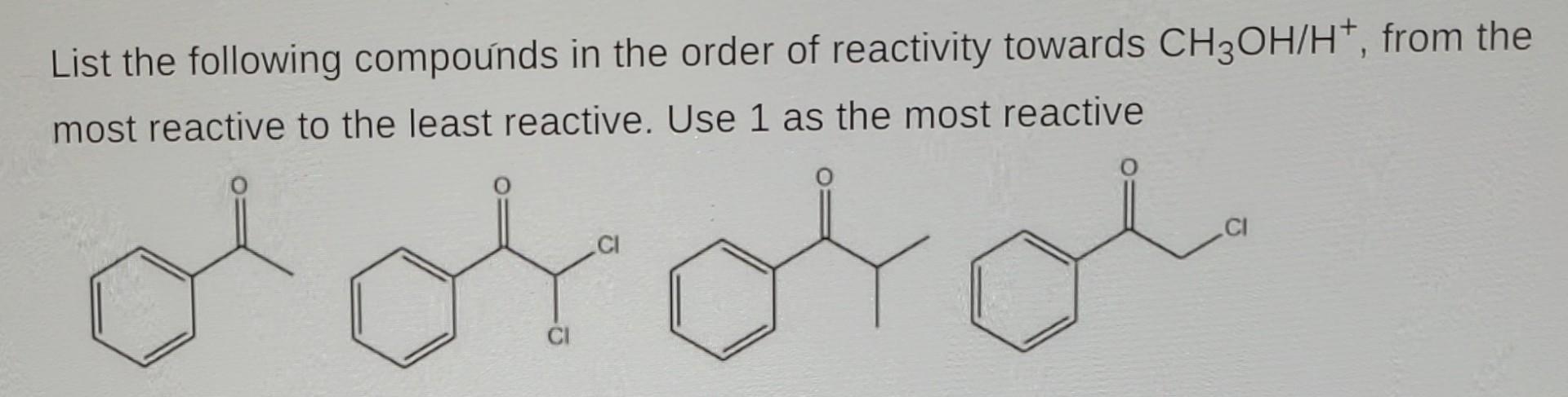 Solved What is the product of the following reactions?List | Chegg.com