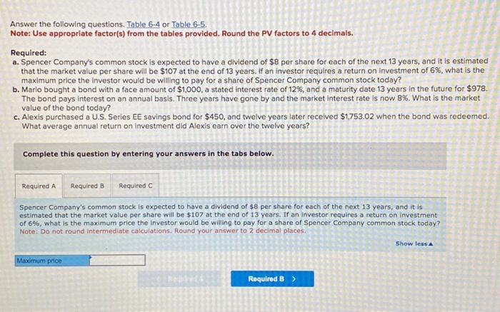 Solved Table 6-4: Factors for Calculating the Present Value | Chegg.com