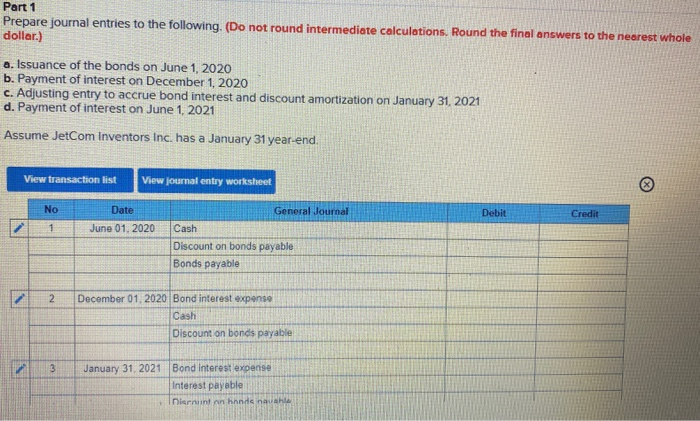Solved On June 1, 2020, JetCom Inventors Inc. issued a | Chegg.com