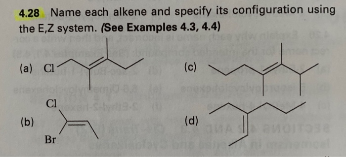 Solved 4.22 Which of these alkenes show cis-trans isomerism? | Chegg.com