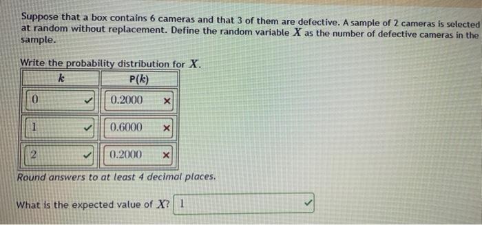 Suppose that a box contains 6 cameras and that 3 of | Chegg.com