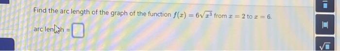 Solved Find the arc length of the graph of the function | Chegg.com