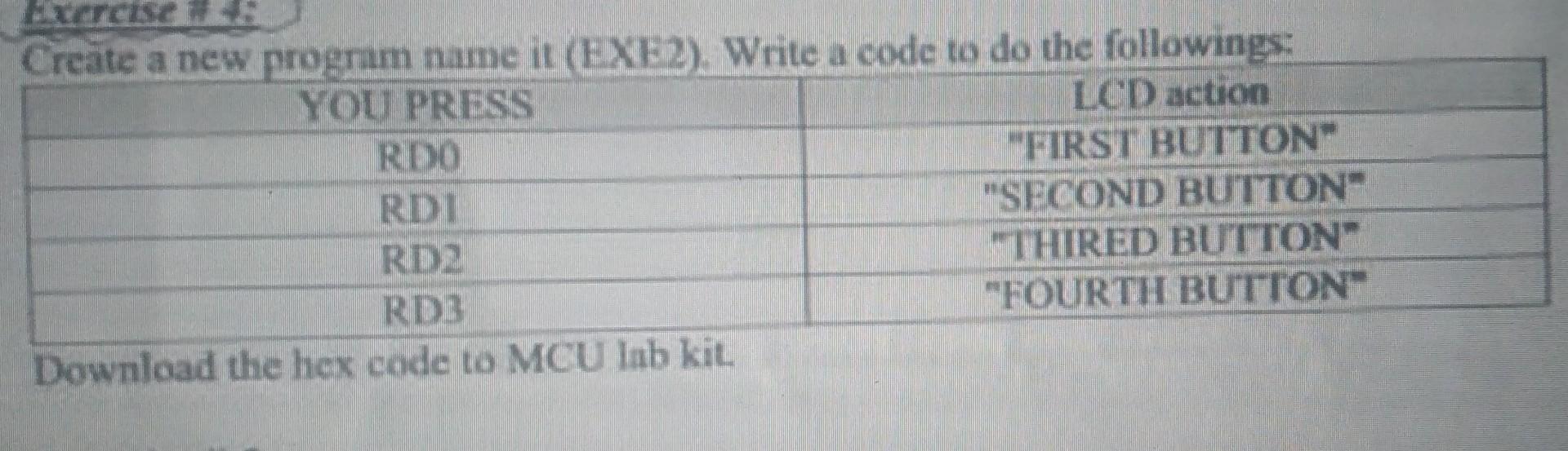 Solved Download the hex code to MCU mo kiL | Chegg.com