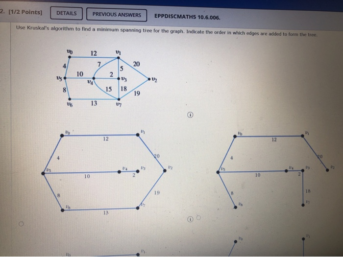 Solved 2. [1/2 Points] DETAILS PREVIOUS ANSWERS EPPDISCMATH5 | Chegg.com