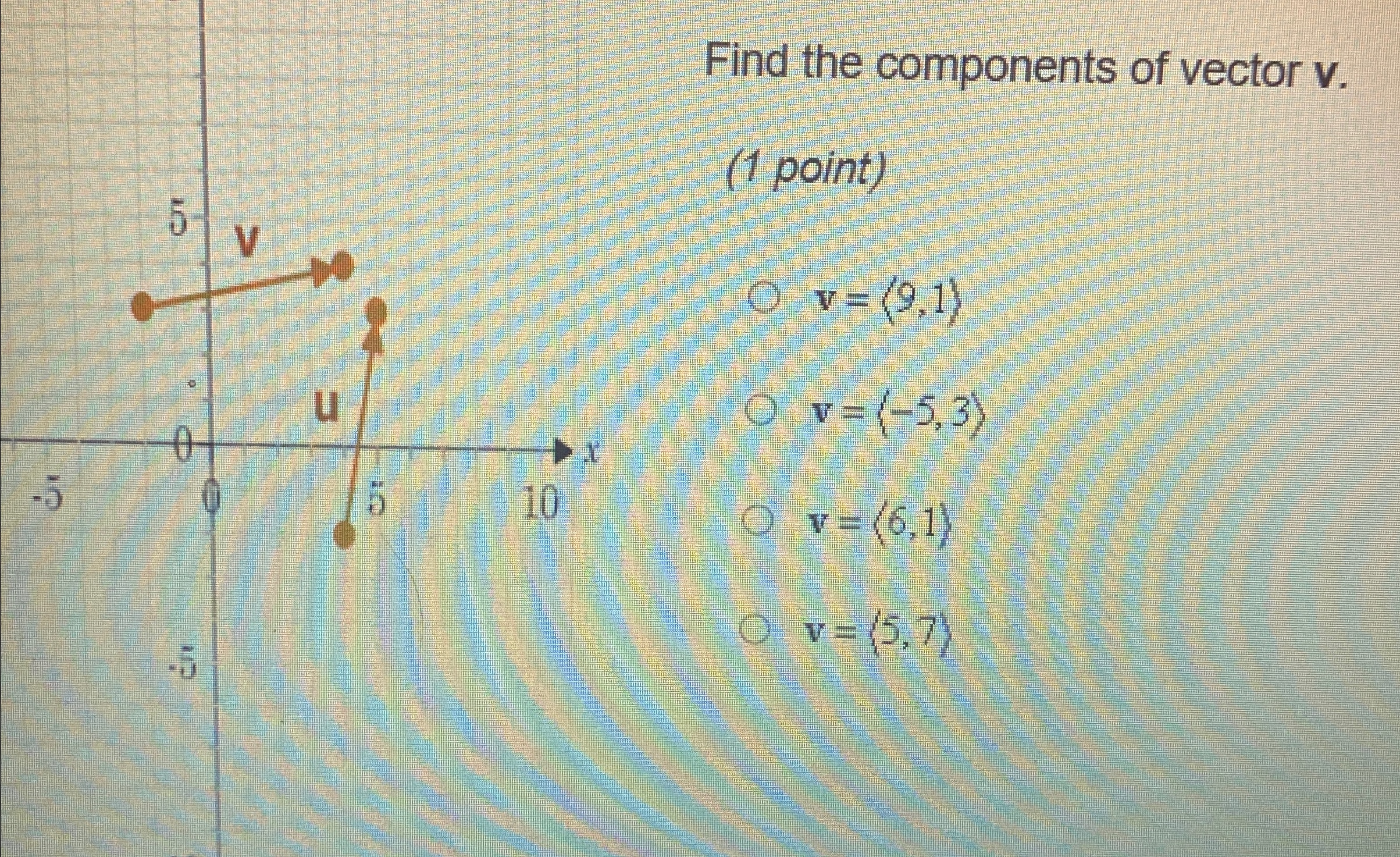 Solved Find the components of vector v.(1 | Chegg.com