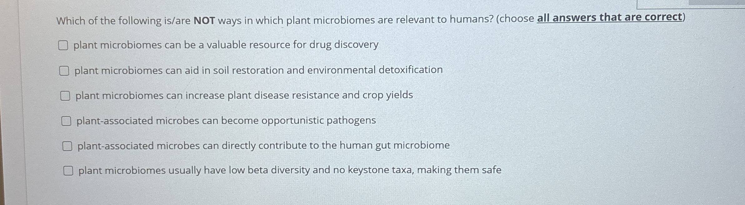 Solved Which of the following is/are NOT ways in which plant | Chegg.com