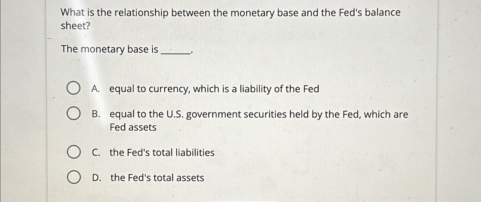 Solved What is the relationship between the monetary base | Chegg.com