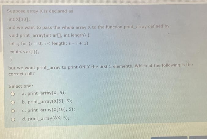 Solved Suppose array x ﻿is declared asint ×[10] ﻿:and we | Chegg.com