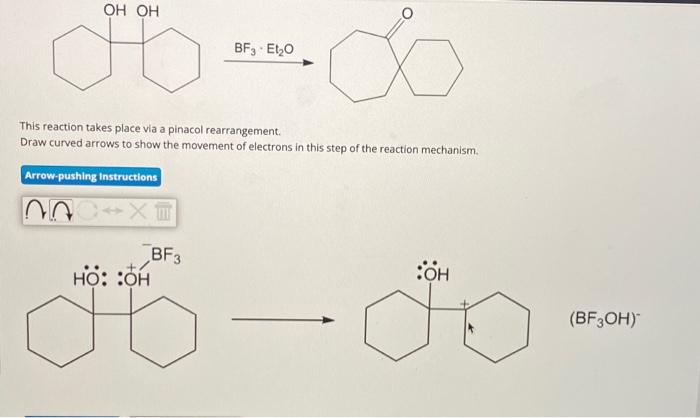 Solved BF3⋅Et2O This reaction takes place via a pinacol | Chegg.com