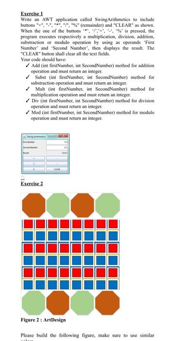 Solved Exercise 1 Write an AWT application called | Chegg.com Solved Exercise 1 Write an AWT application called | Chegg.com