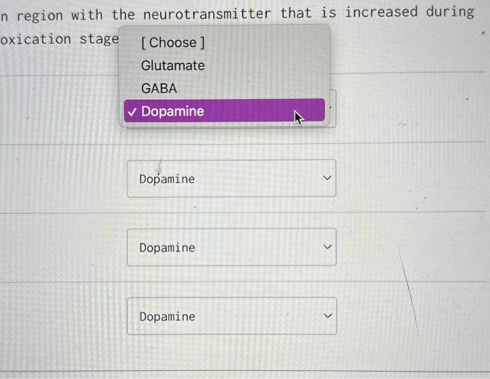 Solved Match the brain region with the neurotransmitter that | Chegg.com