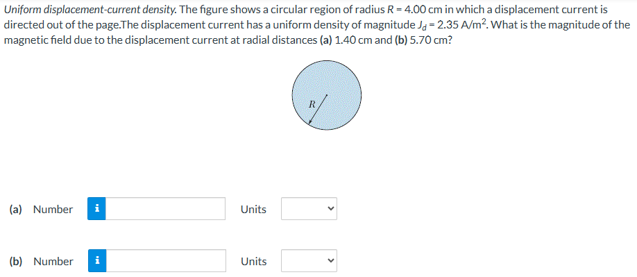 Solved Uniform displacement-current density. The figure | Chegg.com