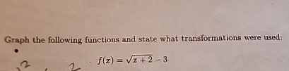 Solved Graph the following functions and state what | Chegg.com