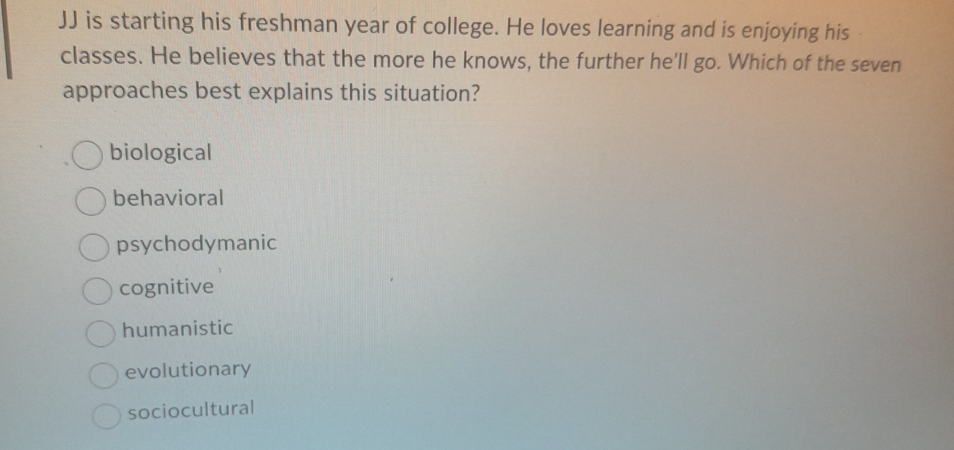 Solved JJ ﻿is starting his freshman year of college. He | Chegg.com