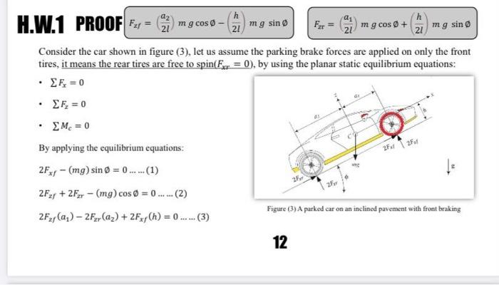 Solved ai 21 H.W.1 PROOF F, = mg cos mg sin Fz mg cos + mg | Chegg.com