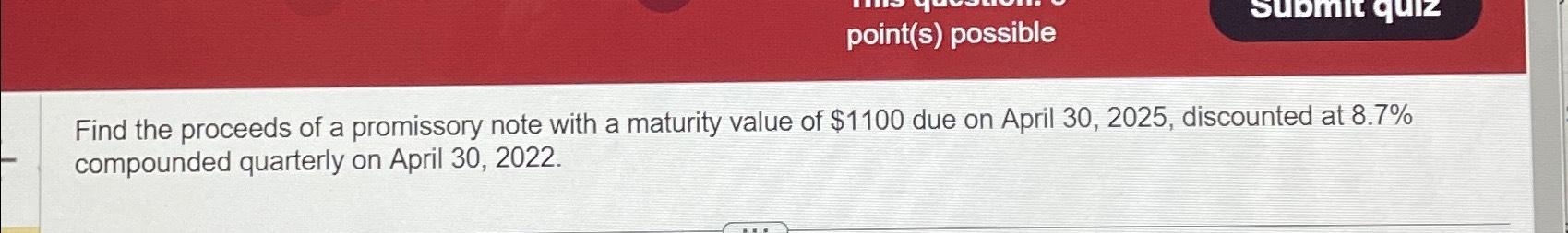 Solved Find the proceeds of a promissory note with a | Chegg.com