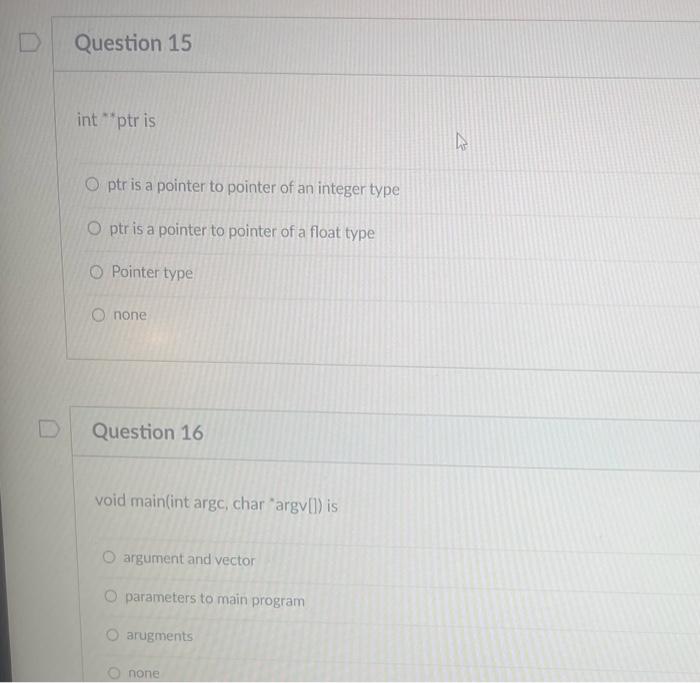 Solved Question 9 Integer. Float, Char and boolean are | Chegg.com