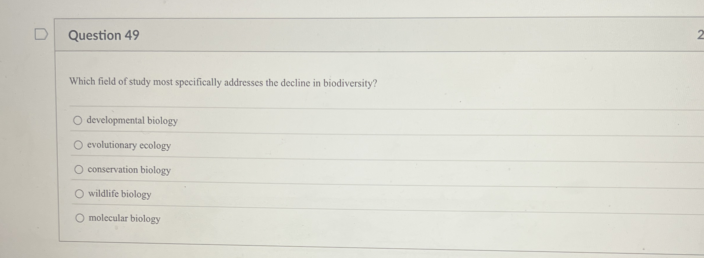 Solved Question 49Which field of study most specifically | Chegg.com
