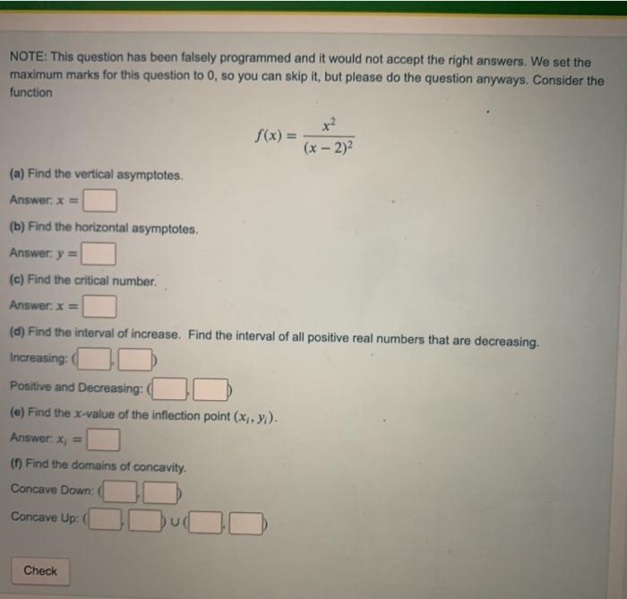 Solved Note This Question Has Been Falsely Programmed And 
