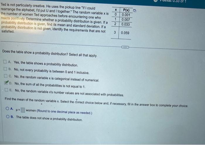 Solved Ted is not particularly creative. He uses the pickup | Chegg.com