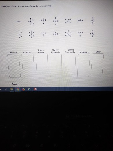 Solved Cassy each Lewis structure given below by molecule | Chegg.com