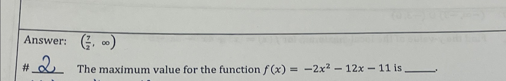 Solved #2. ﻿The maximum value for the function | Chegg.com