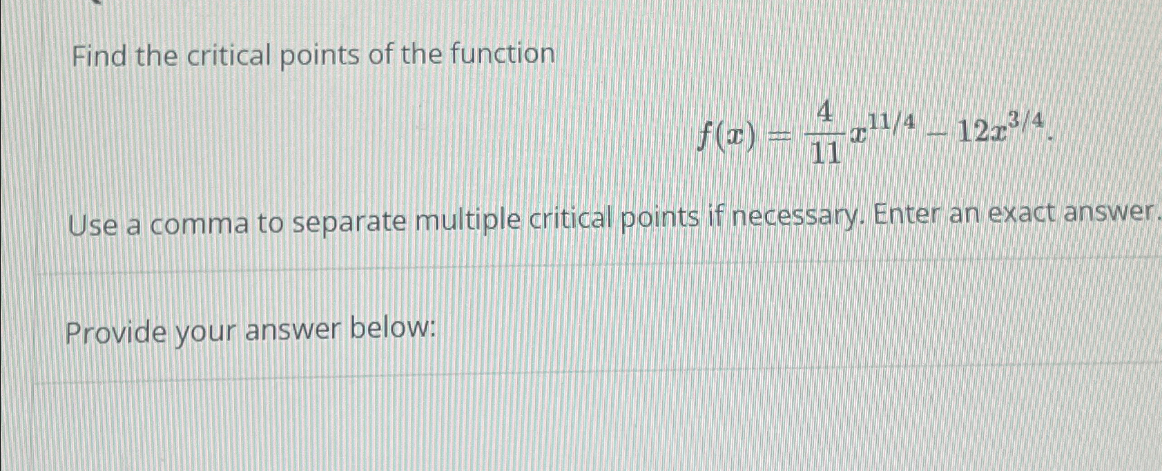 Solved Find the critical points of the | Chegg.com