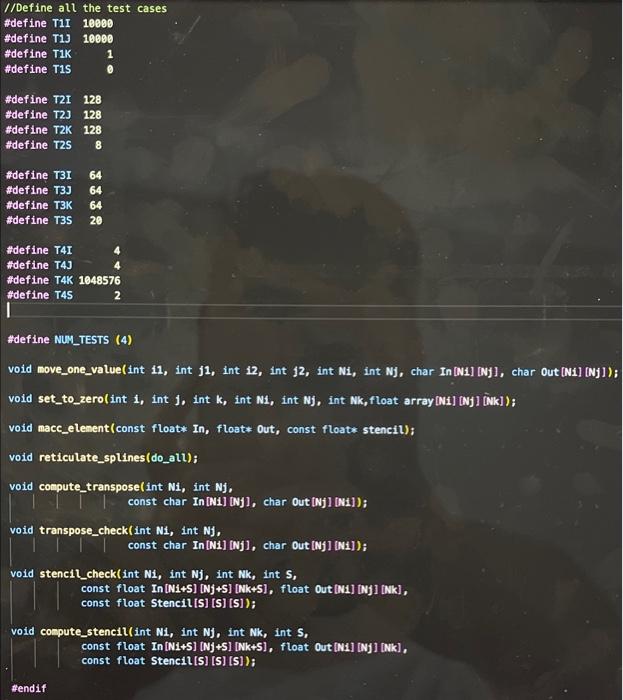 Optimize this code using inlining, loop ordering, | Chegg.com