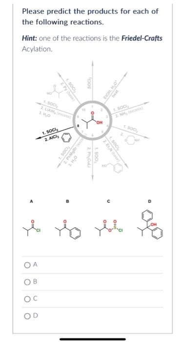 Solved Please predict the products for each of the following | Chegg.com