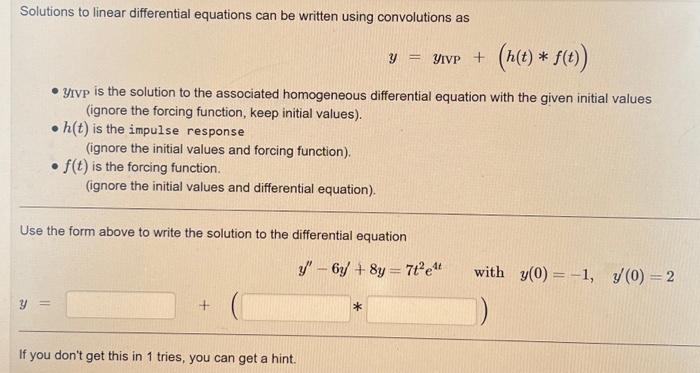 Solved Solutions To Linear Differential Equations Can Be