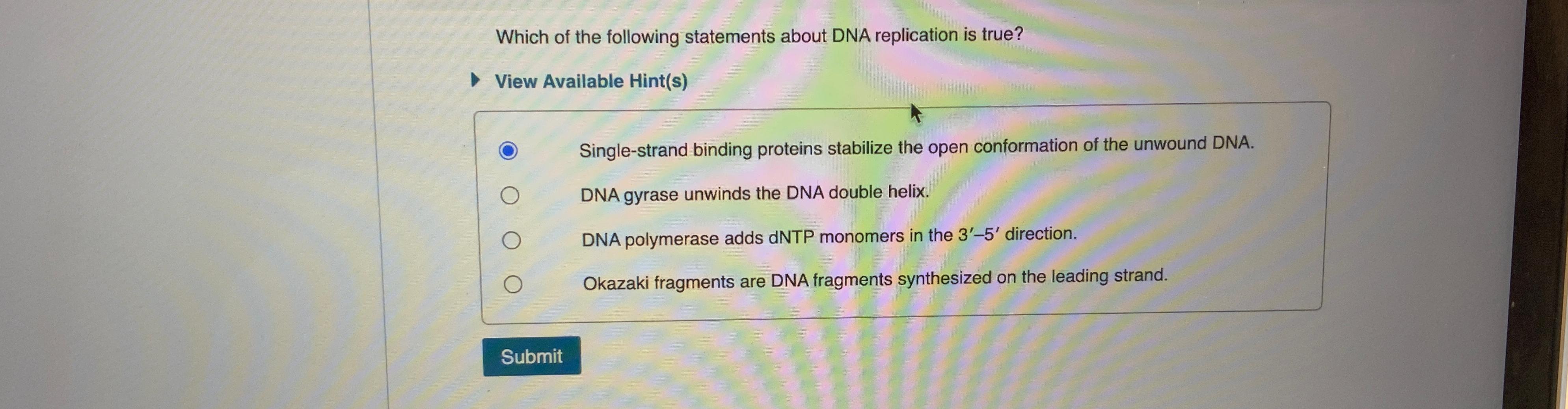 Solved Which of the following statements about DNA | Chegg.com