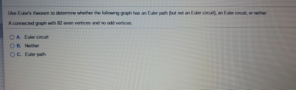 Solved Use Euler's theorem to determine whether the | Chegg.com