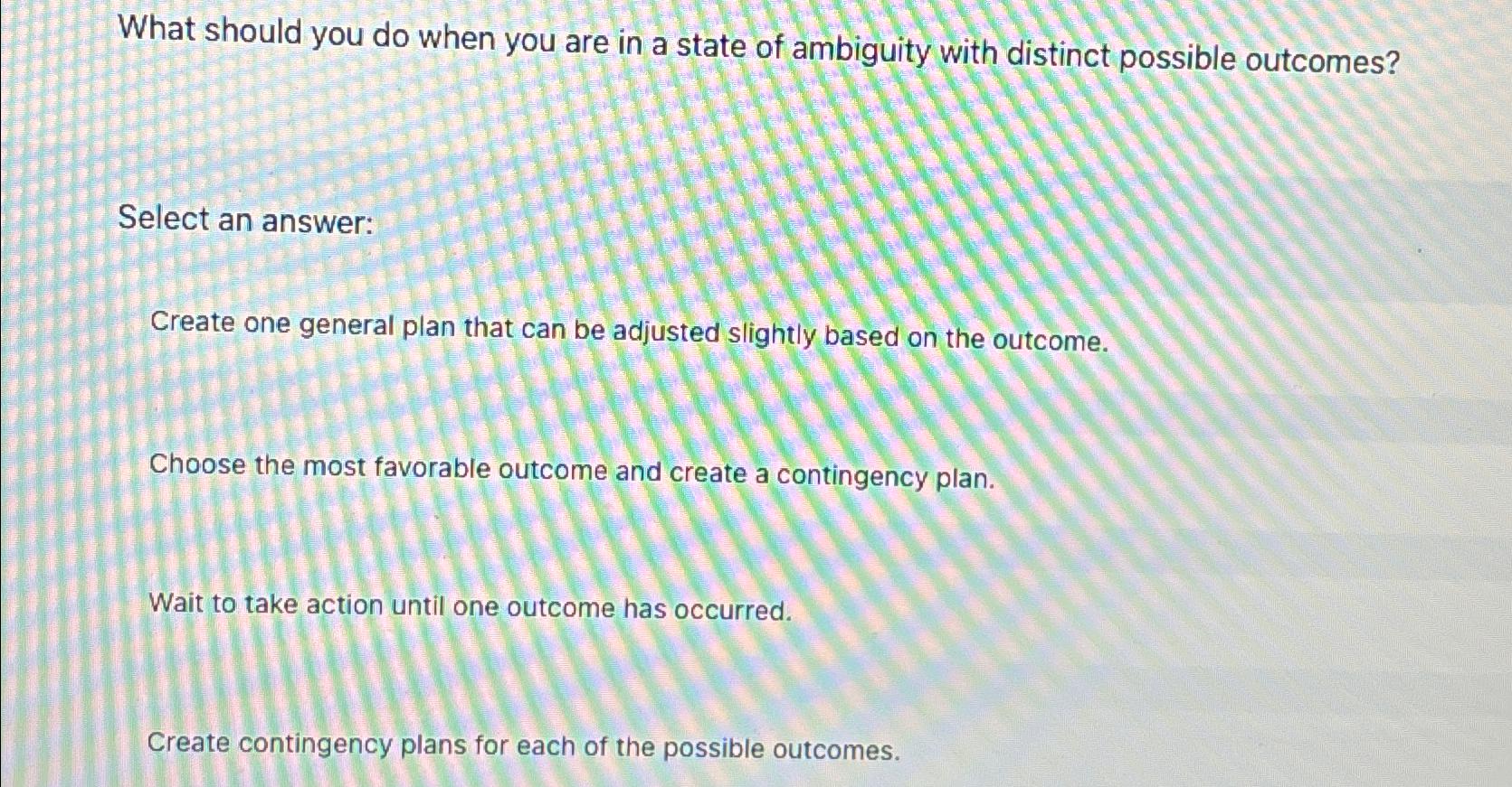 Solved What should you do when you are in a state of | Chegg.com