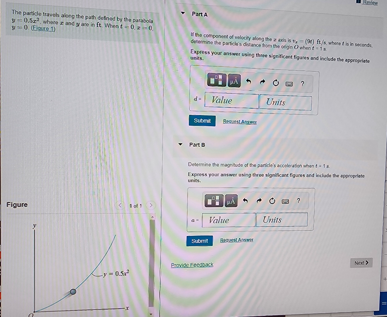 Solved The particle travels along the path defined by the | Chegg.com