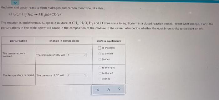 Solved Methane and water react to form hydrogen and carbon | Chegg.com
