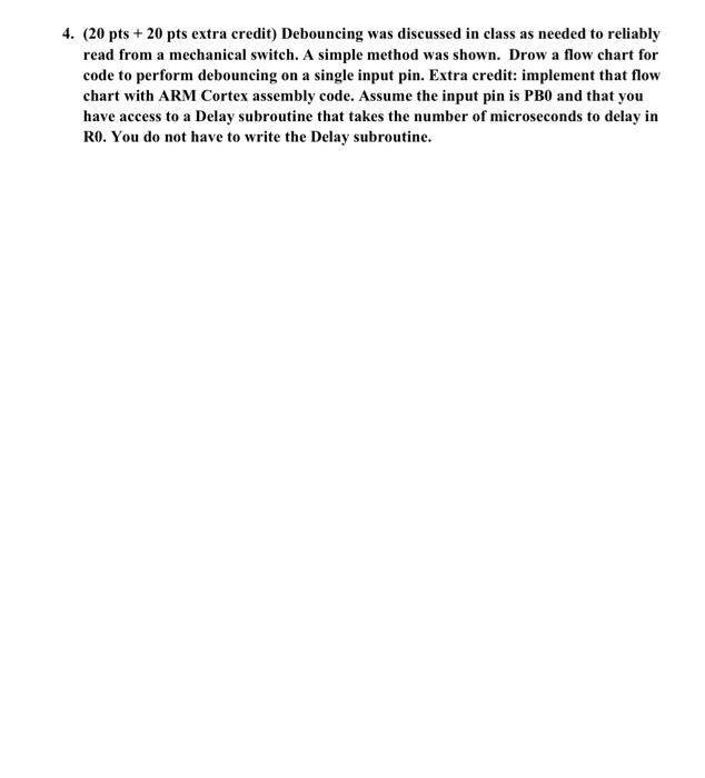 3. (20 pts) Write all of the ARM Cortex assembly code | Chegg.com