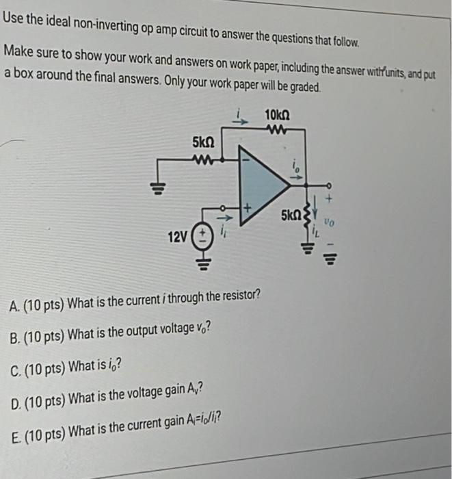 Solved Use the ideal non-inverting op amp circuit to answer | Chegg.com