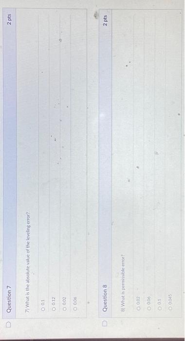 Solved Prepare a set of profile leveling notes for the data | Chegg.com