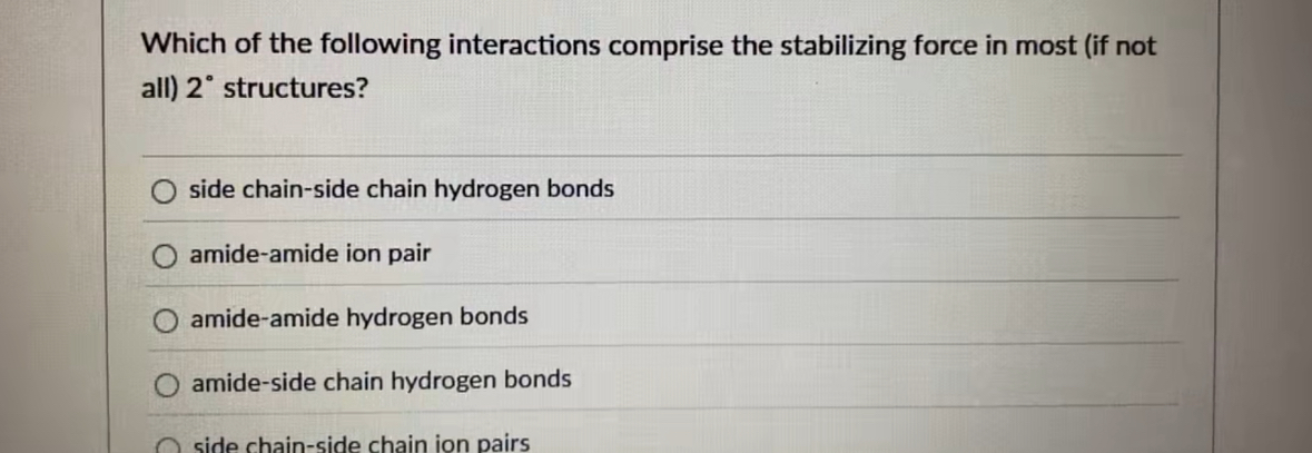 Solved Which of the following interactions comprise the | Chegg.com