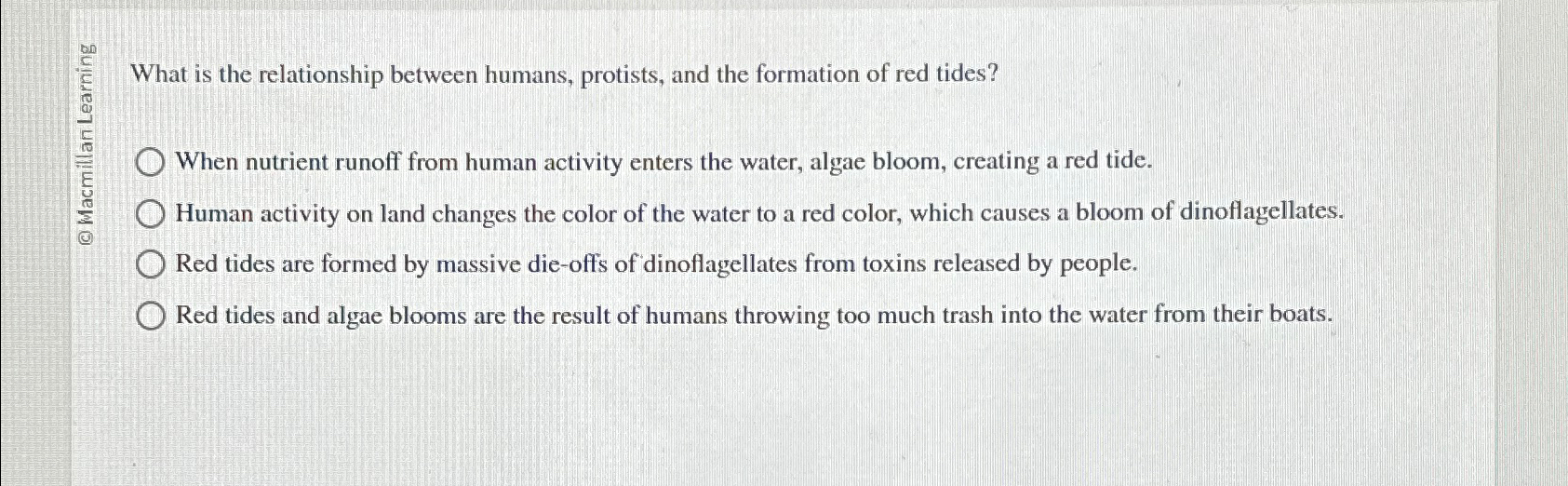 Solved C What is the relationship between humans, protists, | Chegg.com