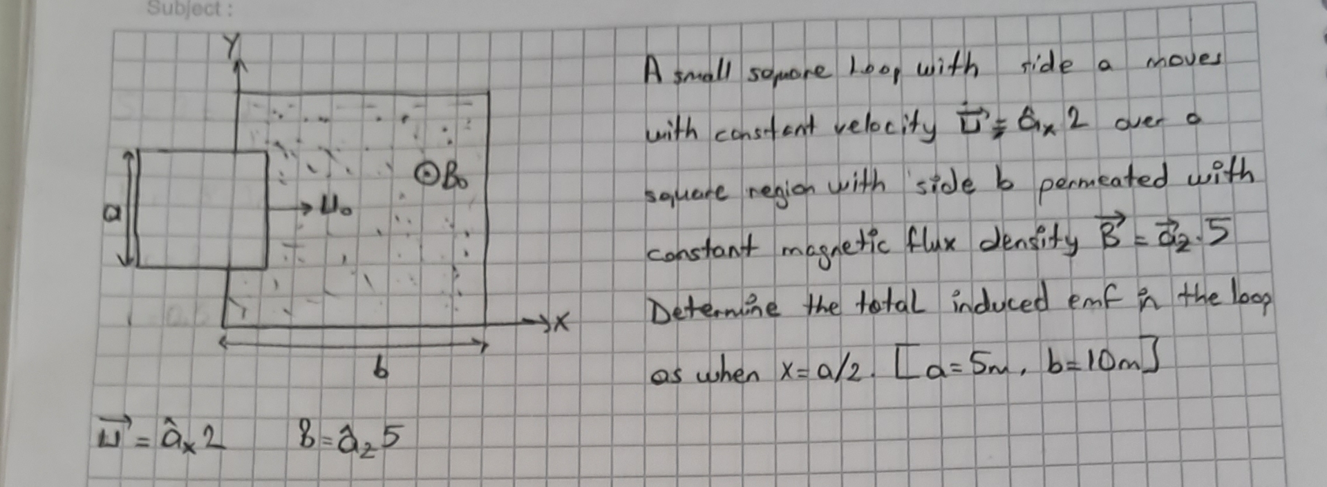 Solved by an EXPERT A small square loop with side amoves with constant | Chegg.com
