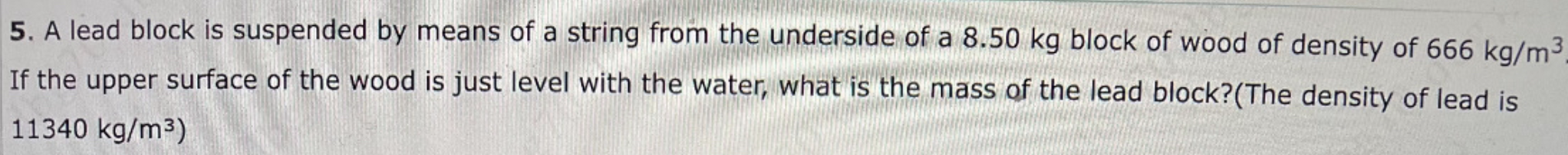 Solved A lead block is suspended by means of a string from | Chegg.com